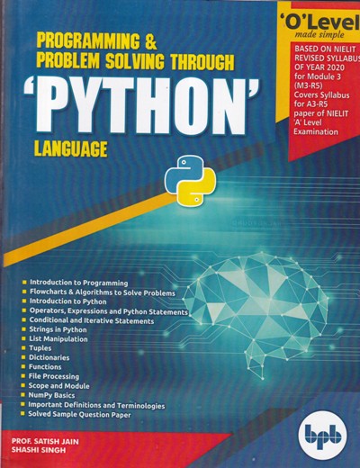 PROGRAMMING AND PROBLEM SOLVING THROUGH PYTHON LANGUAGE | SATISH JAIN ...