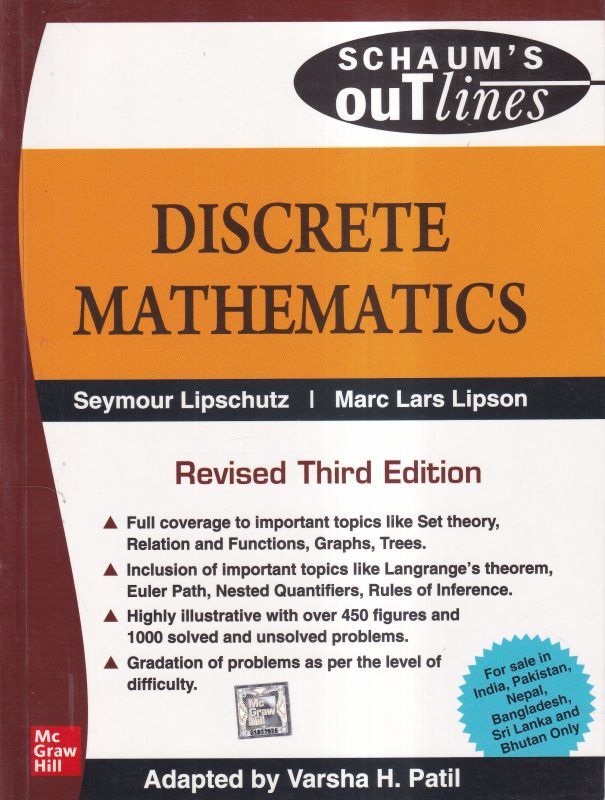 DISCRETE MATHEMATICS | SEYMOUR LIPSCHUTZ , MARC LARS LIPSON | MC GRAW HILL | Pragationline.com