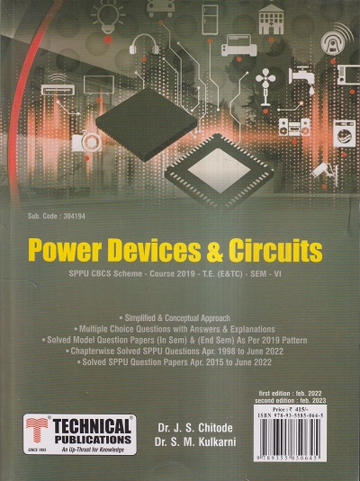 POWER DEVICES & CIRCUITS (E & TC SEM 6) SPPU | DR. J. S. CHITODE, DR. S. M. KULKARNI | TECHNICAL ...