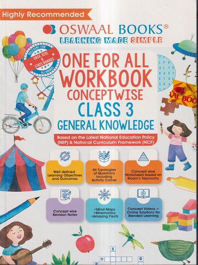 ONE FOR ALL WORKBOOK CONCEPTWISE CLASS-3 GENERAL KNOWLEDGE | OSWAL BOOKS | Pragationline.com