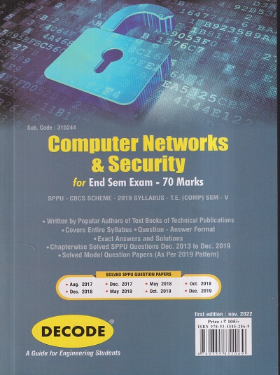 DECODE COMPUTER NETWORKS & SECURITY SPPU 2019 (FOR END SEM EXAM- 310244) (COMPUTER ENGINEERING ...