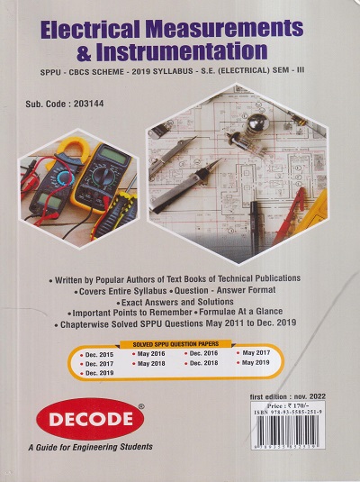 DECODE ELECTRICAL MEASURMENTS & INSTRUMENTATION (ELECTRICAL ENGINEERING ...