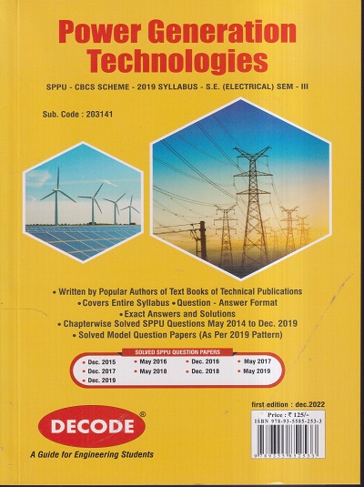 DECODE POWER GENERATION TECHNOLOGIES (ELECTRICAL ENGINEERING SEM 3) SPPU | MRS. SPRUHA PITRE ...