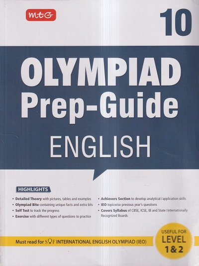 OLYMPIAD PREP GUIDE ENGLISH Class- 10 | MTG | Pragationline.com